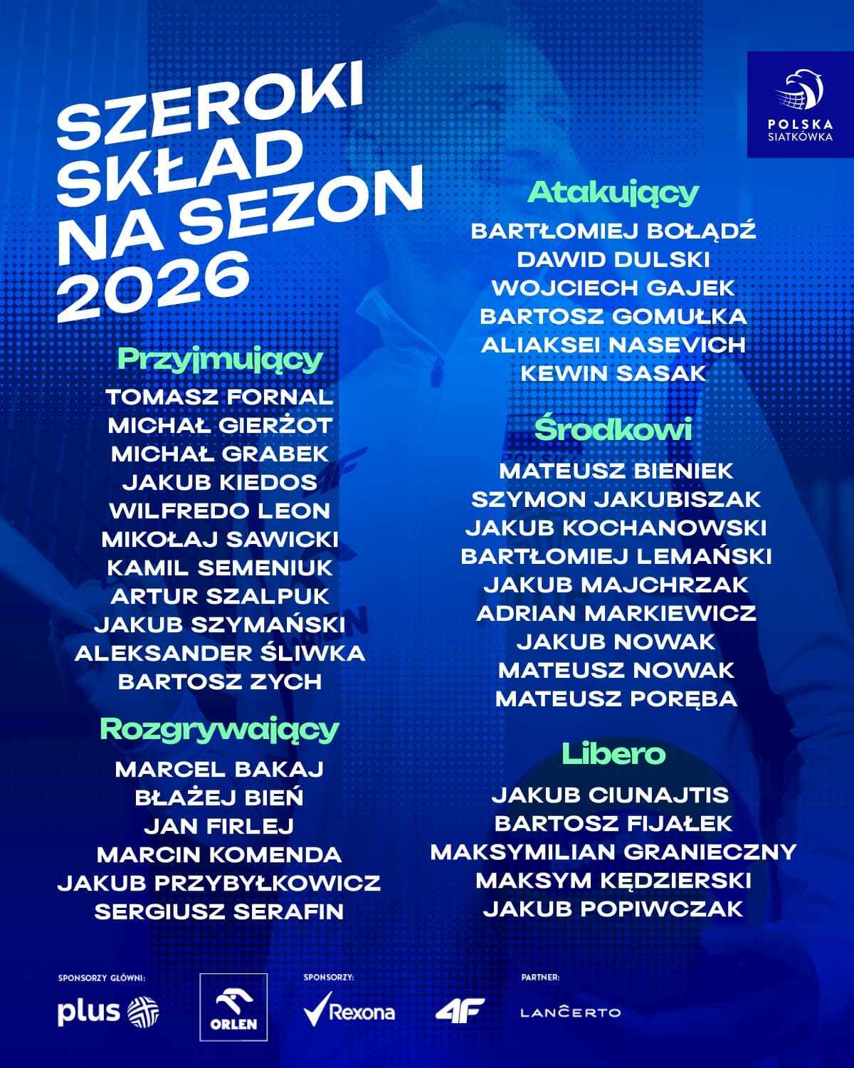 Poland announced the expanded squad for the 2026 season: 12 debutants ...